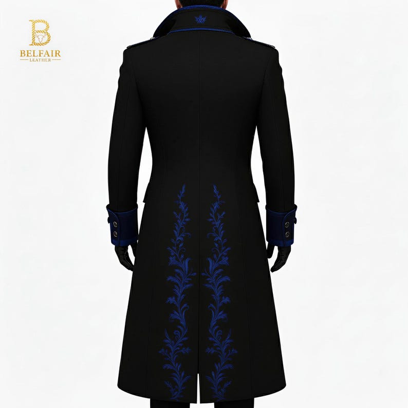 Men's Gothic Victorian Trench Coat | Steampunk Cyberpunk Vampire Long ...