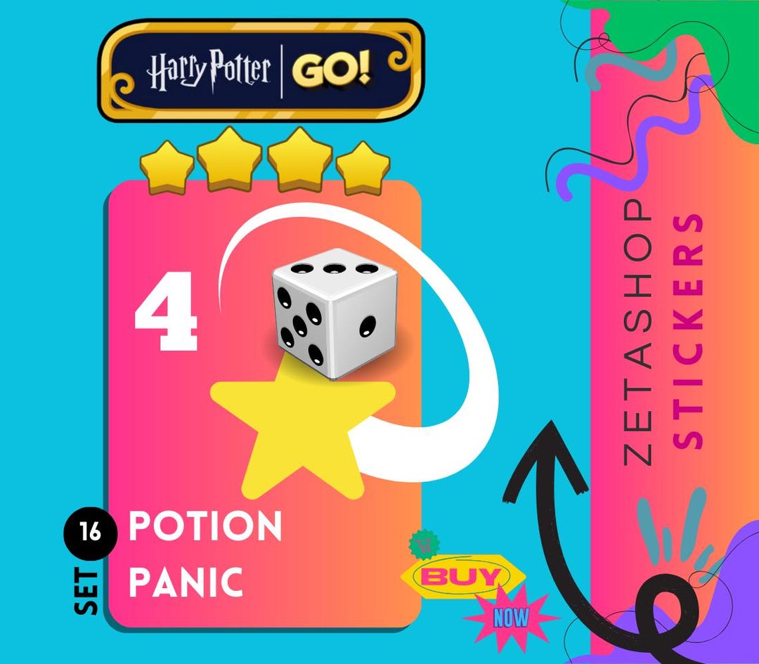 Monopoly GO Potion Panic 4 Stars Stickers Set 16 Fast Delivery - Etsy