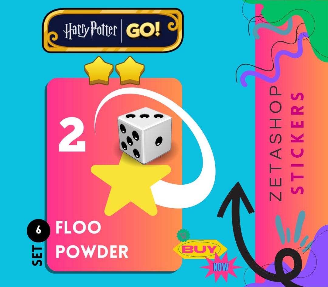 Monopoly GO Floo Powder 2 Stars Stickers Set 6 Fast Delivery - New ...