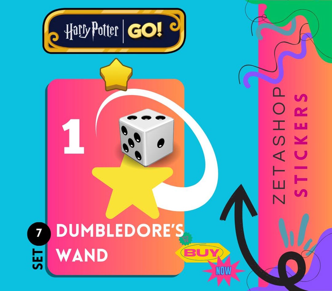 Monopoly GO Dumbledore's Wand 1 Stars Stickers Set 7 Fast Delivery ...