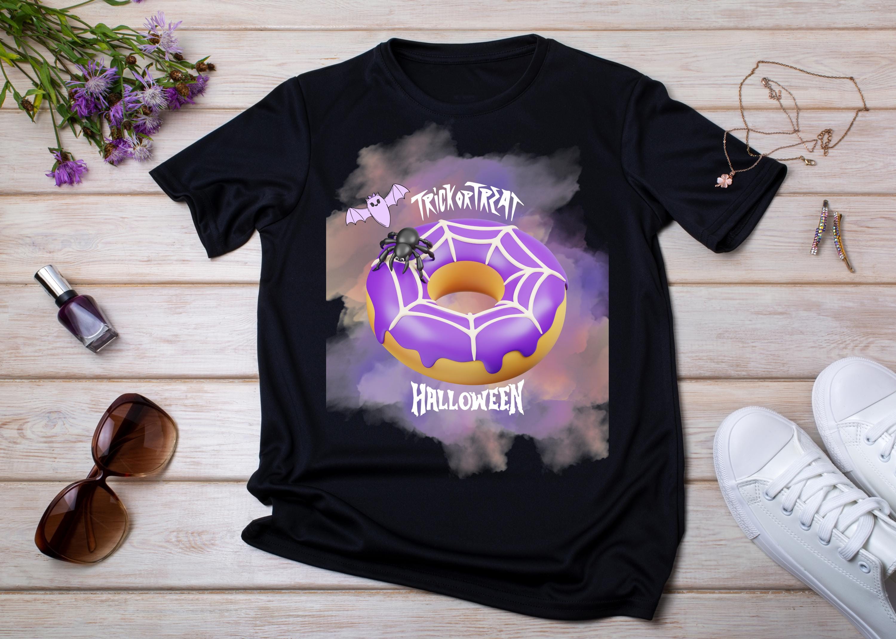 Halloween Donut Clipart: Spider & Bat Design (digital Download) - Etsy