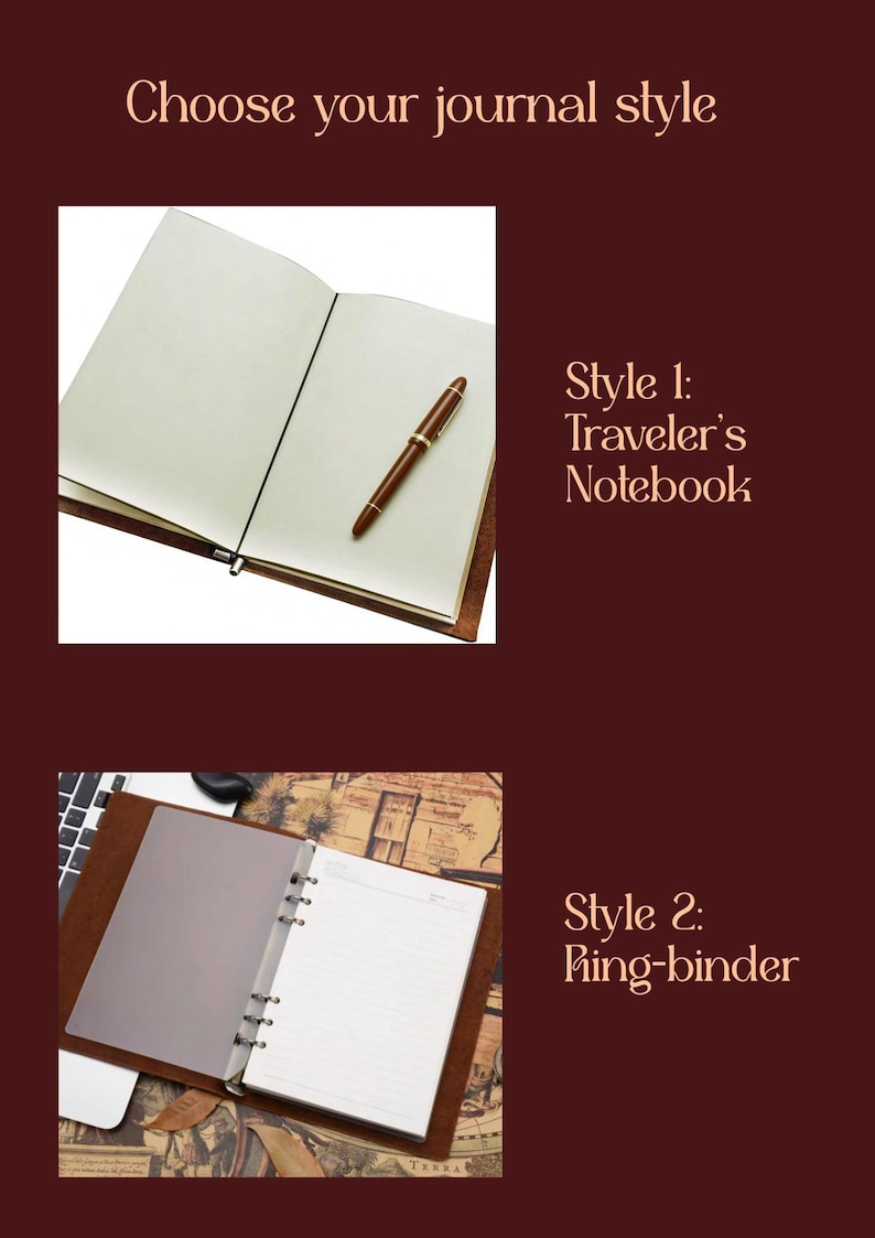 WALNUT BROWN A5 A6 Refillable Leather Notebook Cover, Personalised ...