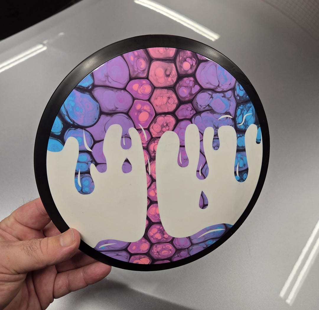 Disc Golf Dye Stencil – Dripping Effect With Puddle | SVG Digital ...