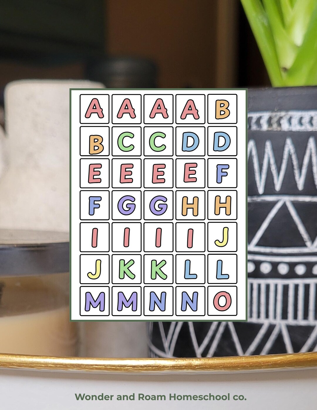 Printable Letter Tile Homeschool Printable - Etsy