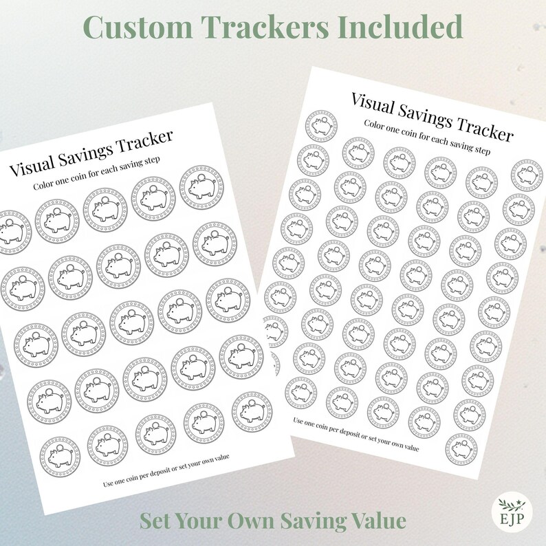 2026 Savings Challenge Printable Pack, 10k 5k 2500 1000 Coin Savings ...
