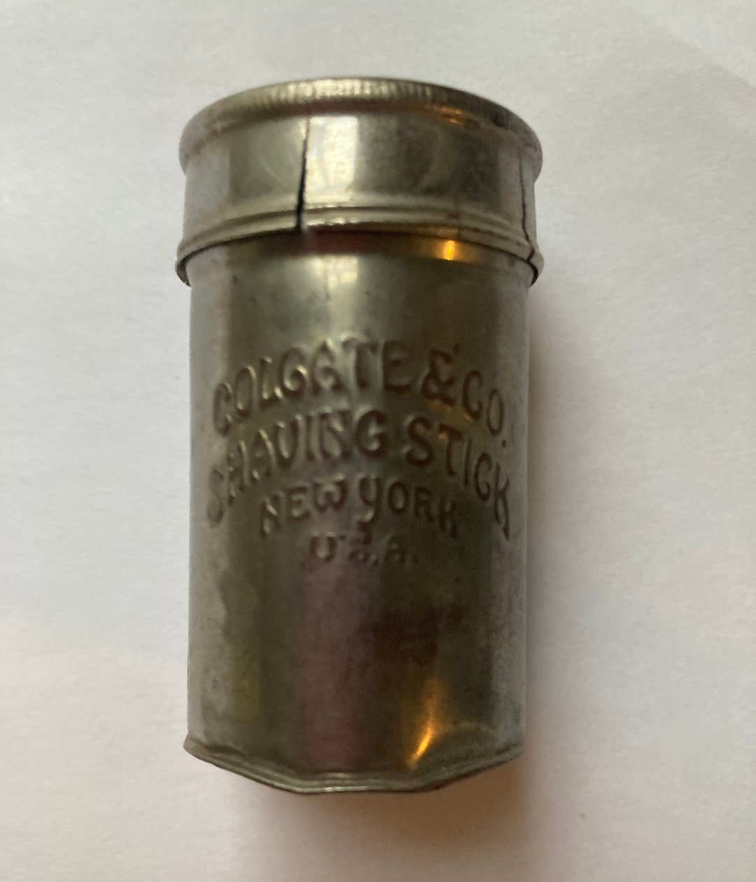 Vintage Colgate Shaving Stick Tin Container W/ Lid and Stick - 1930s - Etsy
