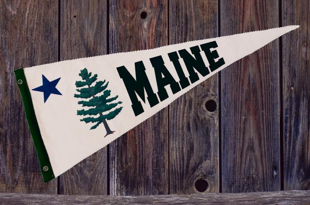 Maine Pennant Flag: Pine Tree State - Etsy