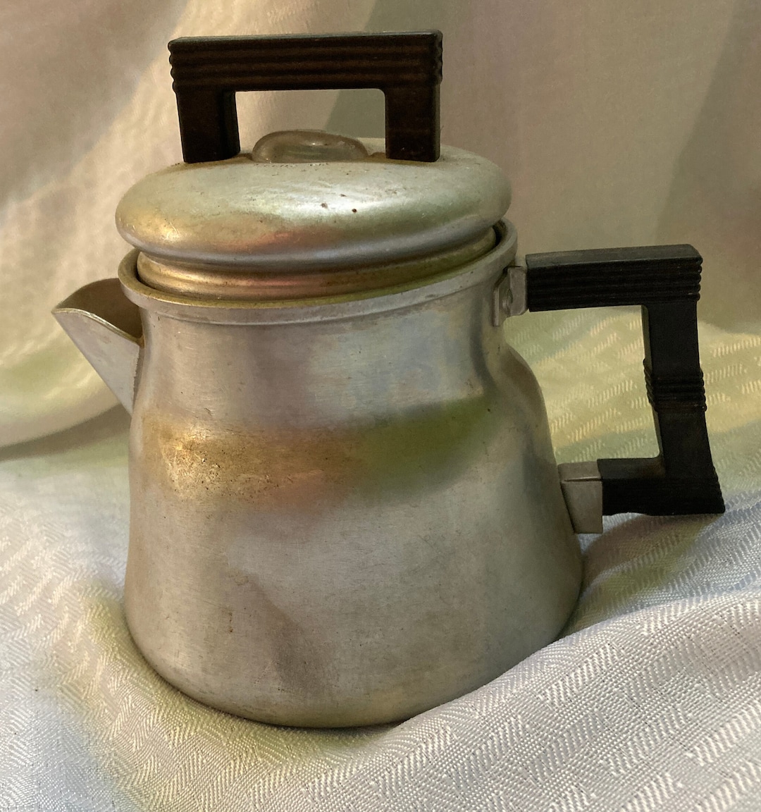 Vintage Wear-ever Aluminum Coffee Pot Percolator 3002 1-2 Cup Complete ...