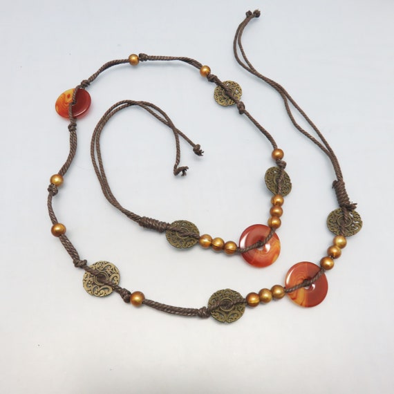 1980s Plastic Tortoise Shell and Filigree Disc Belt, … - Gem