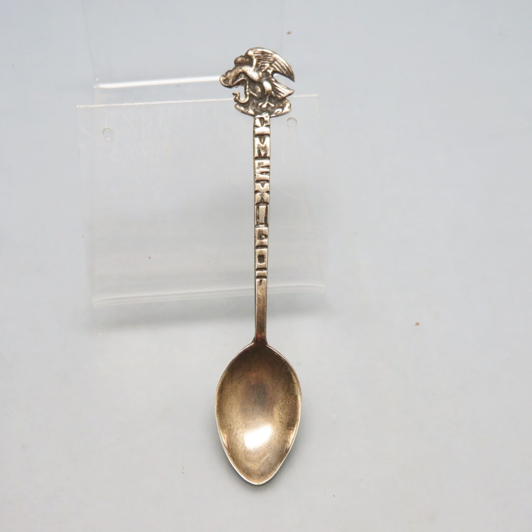Souvenir Spoon, Sterling Silver, Mexican Eagle, Demitasse Size* - Etsy