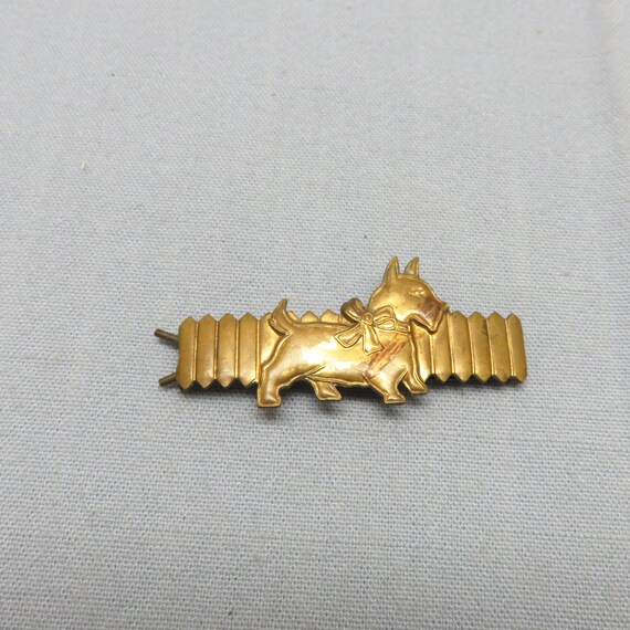 1960s Golden Scottie Dog Hair Barrette, Child's Hair … - Gem