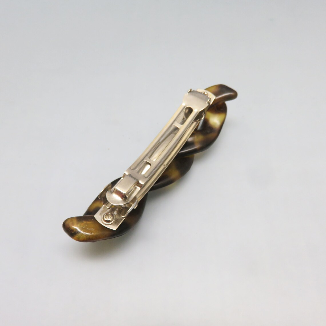 Braided Plastic Tortoise Shell Vintage Hair Barrette, 3 3/4ths Inches ...