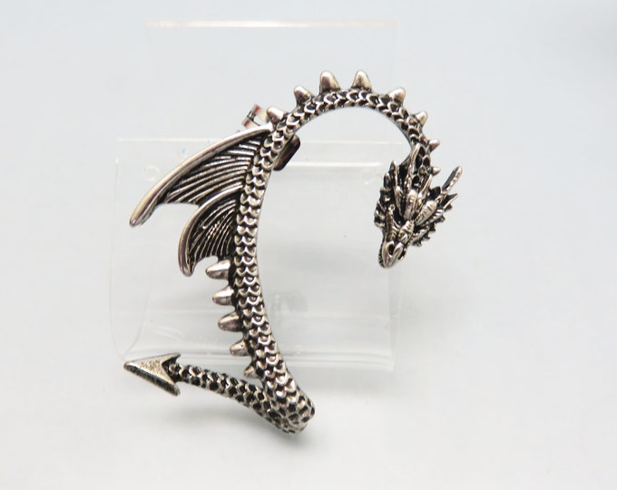 Medieval Dragon Ear Cuff, Vintage Ear Cuff, 2 Part Dragon Ear Cuff - Etsy