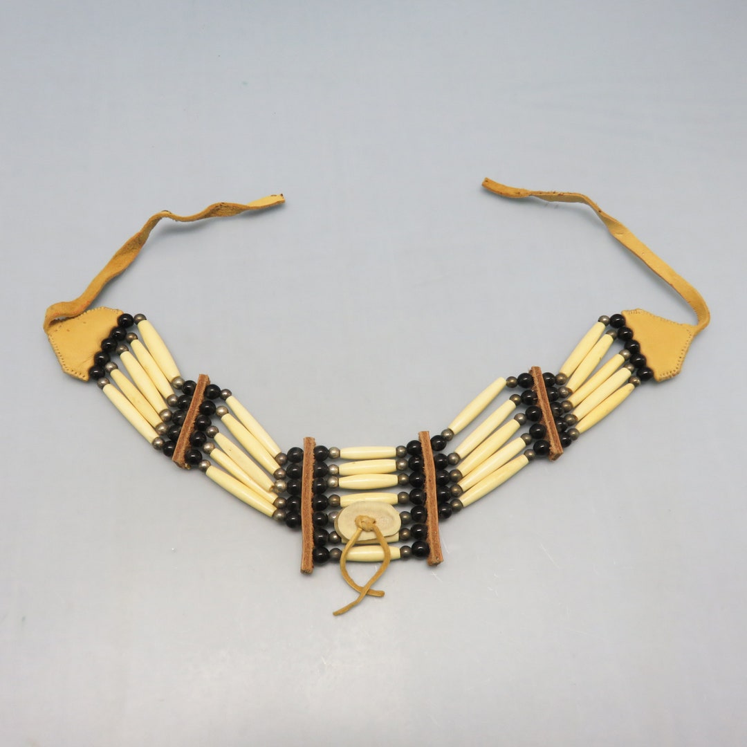 1970s Native American Beaded Collar Necklace, Used in Pow Wowa - Etsy