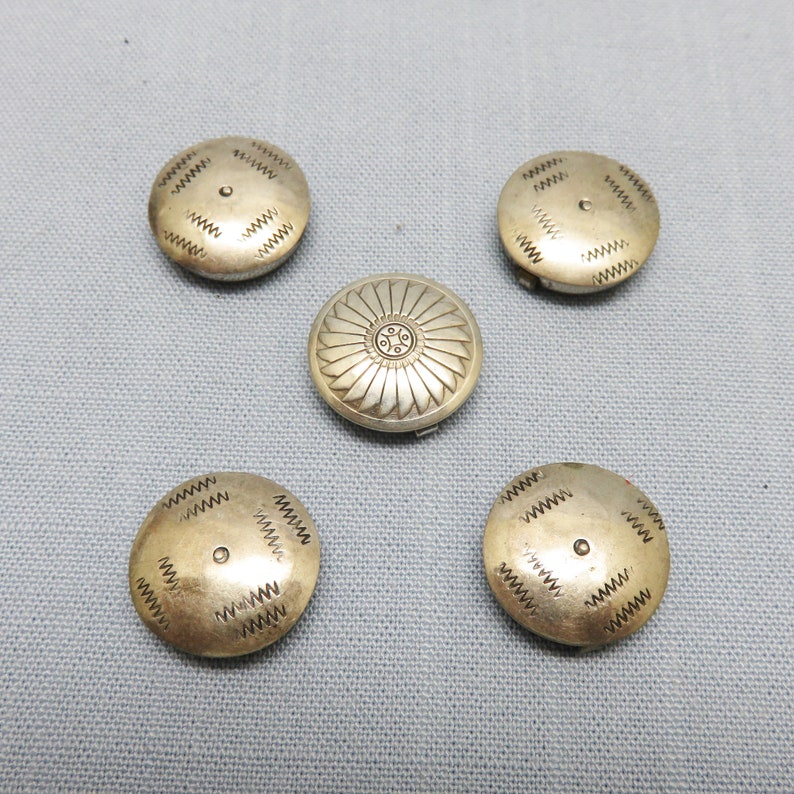 Southwestern Sterling Silver Button Covers Set of 4 Matching - Etsy