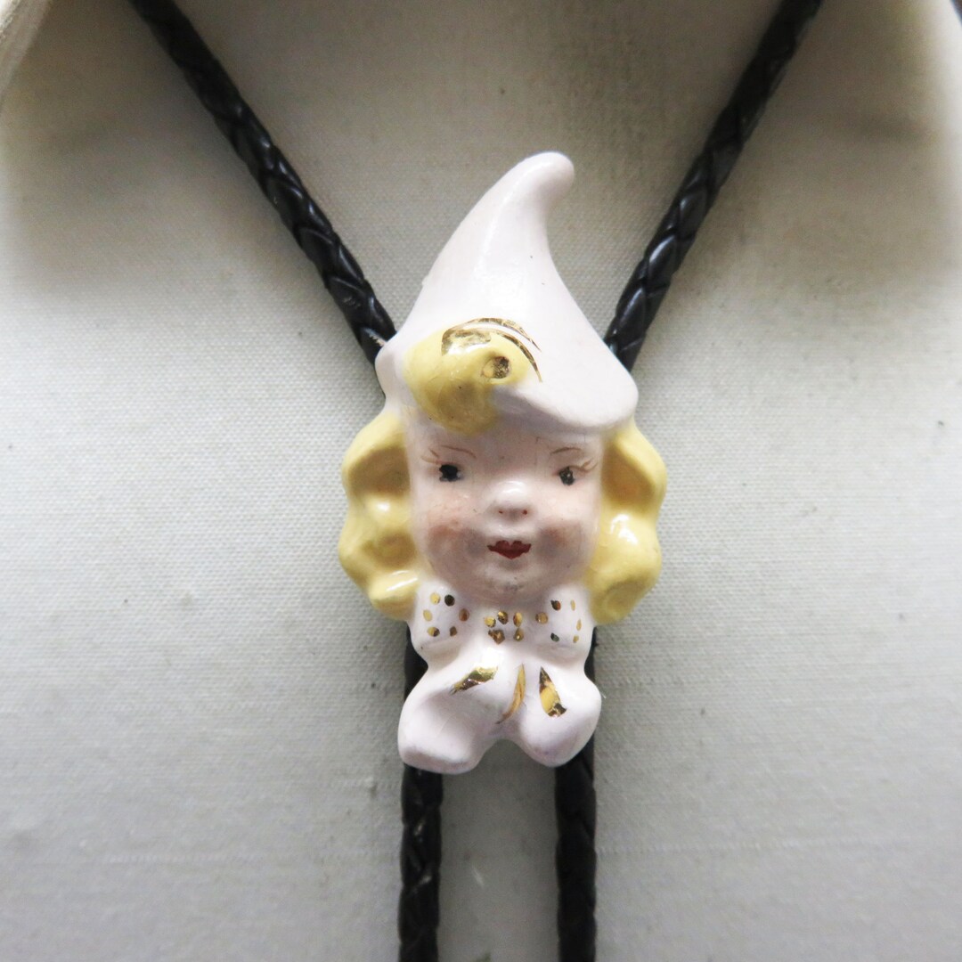 Vintage 1950s Christmas Elf Bolo Tie: Handmade Holiday Jewelry - Etsy