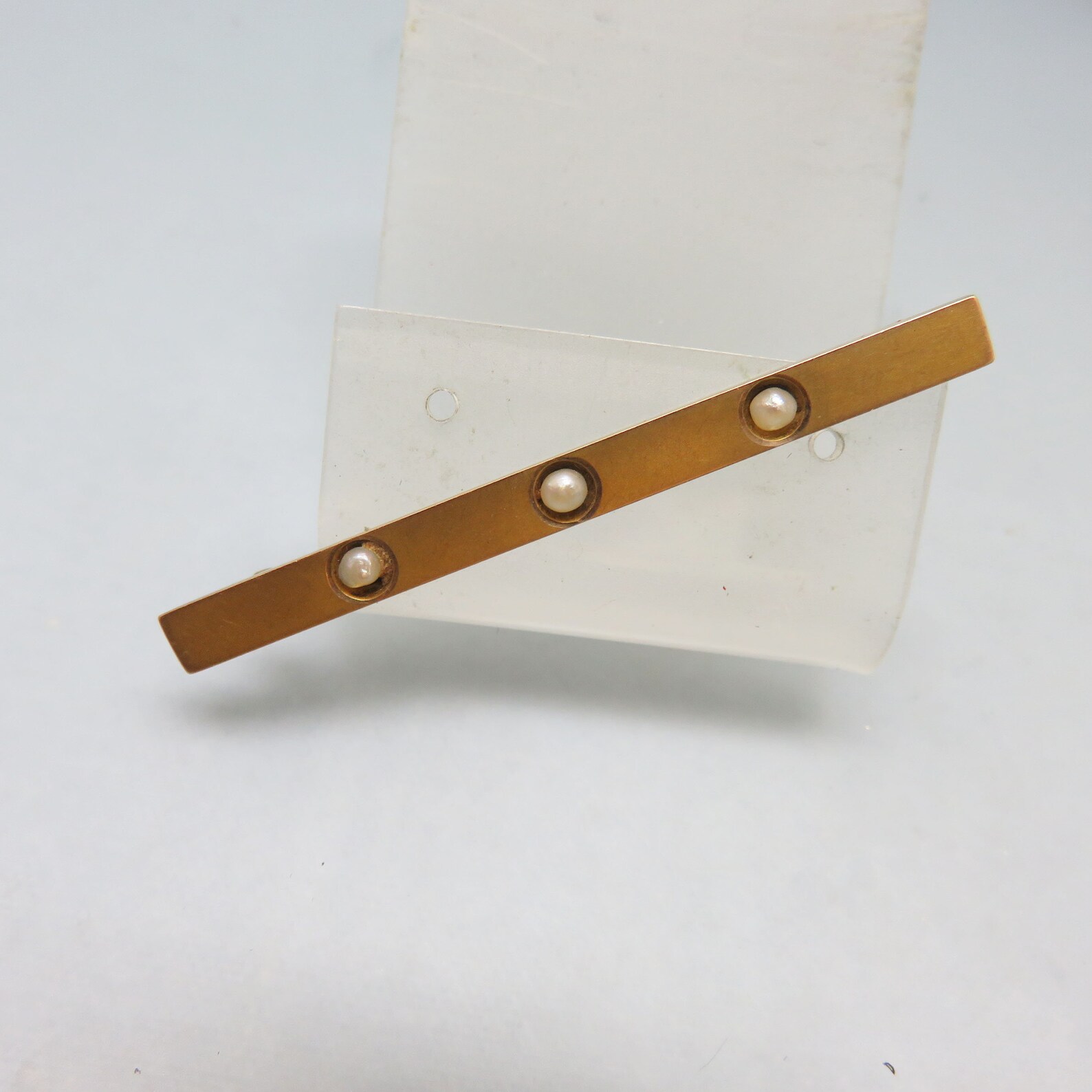 Victorian Seed Pearl Bar Pin 9ct Gold - Etsy