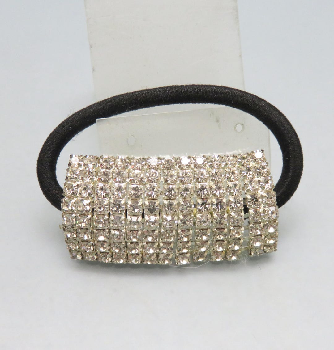 Vintage Multi Rhinestone Ponytail Holder, Attached Elastic - Etsy