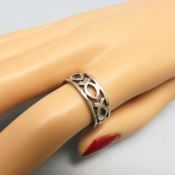 Ichthys, Christian Fish Symbol Sterling Silver Ring, … - Gem
