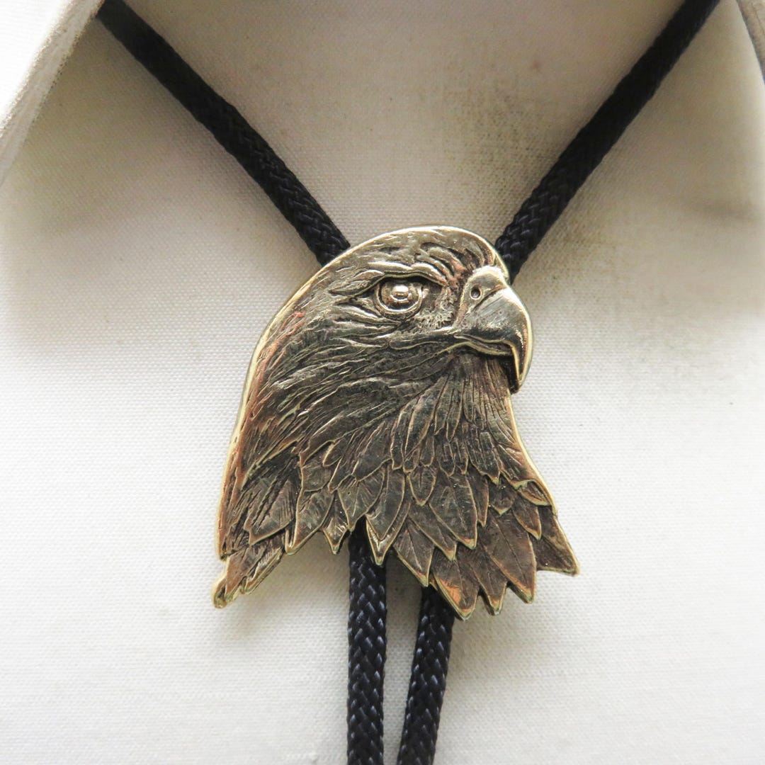 Golden Eagle Head Bolo Tie, Vintage Eagle Bolo Tie* - Etsy