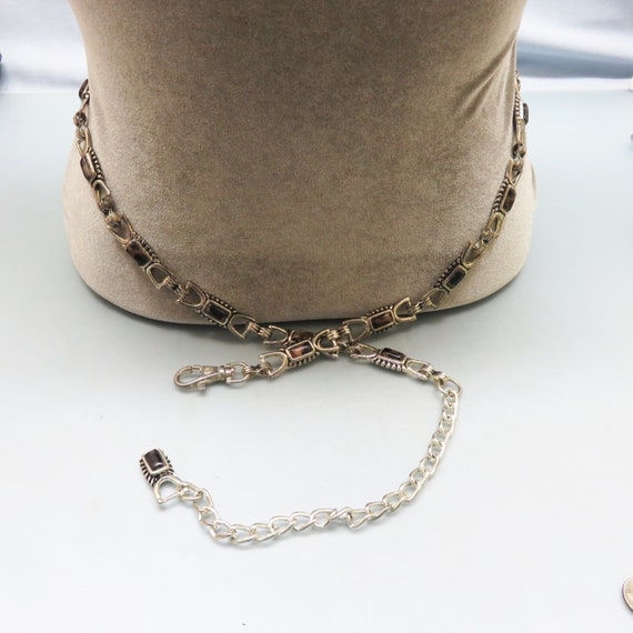 1960s Faux Tortoise Shell Chain Belt, 44 Inches Long - Gem