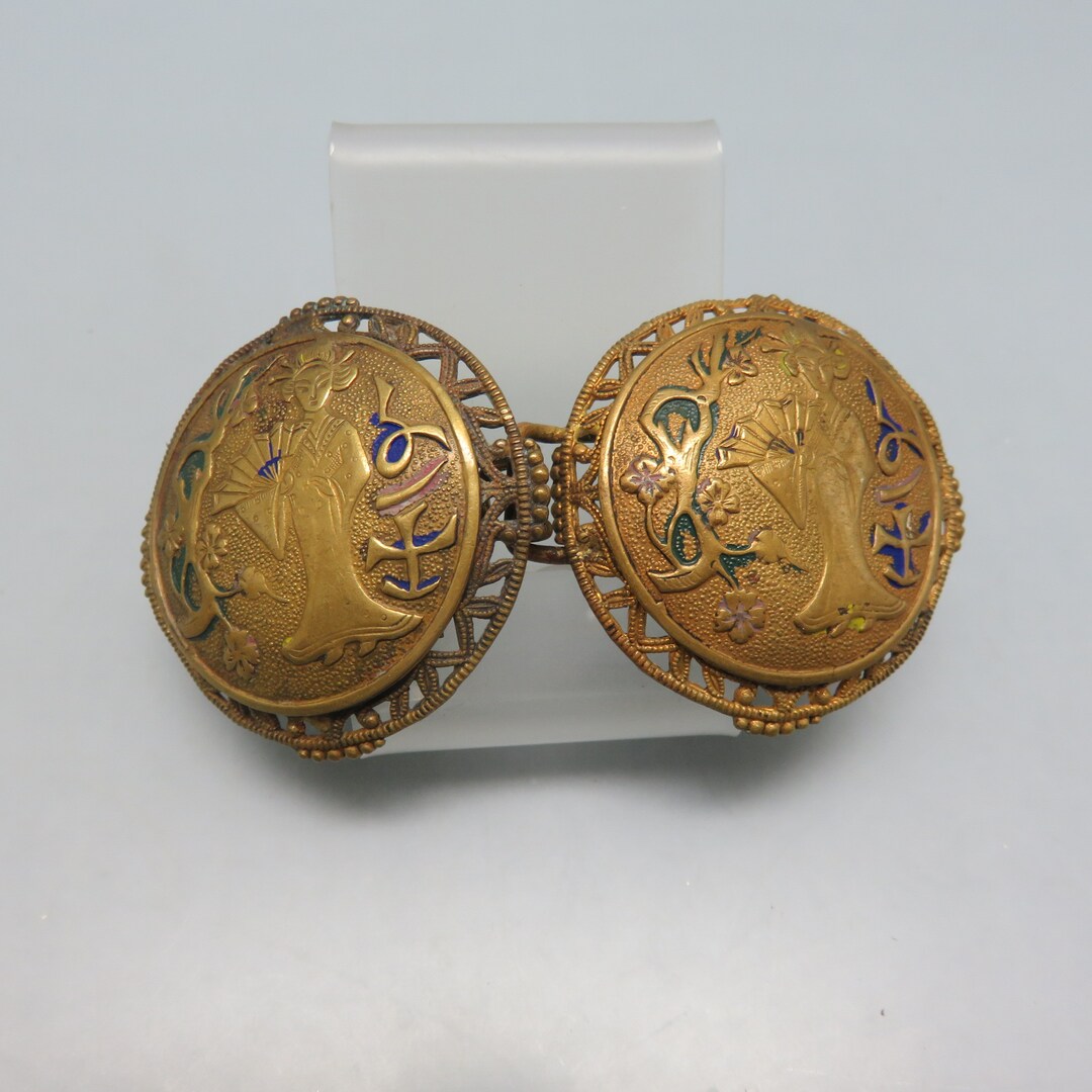 Antique Cloak Clasp or Buckle, Oriental Design - Etsy