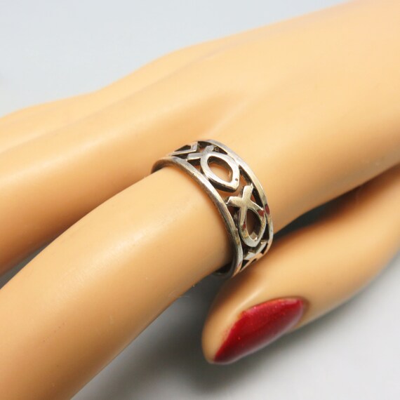 Ichthys, Christian Fish Symbol Sterling Silver Ring, … - Gem