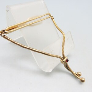 Vintage Swant Tie Clasp and Tie Keeper, Sliding Red Accent - Etsy