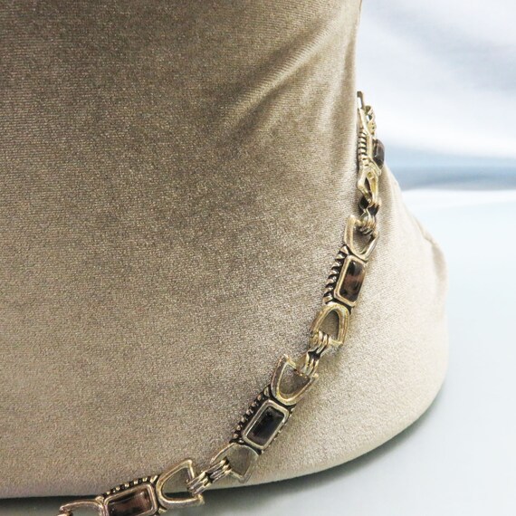 1960s Faux Tortoise Shell Chain Belt, 44 Inches Long - Gem