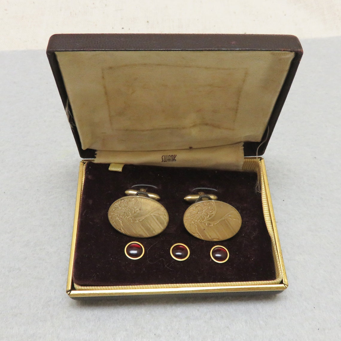 1950s Swank Cufflink Set with Shirt Studs Mint in Box | Etsy