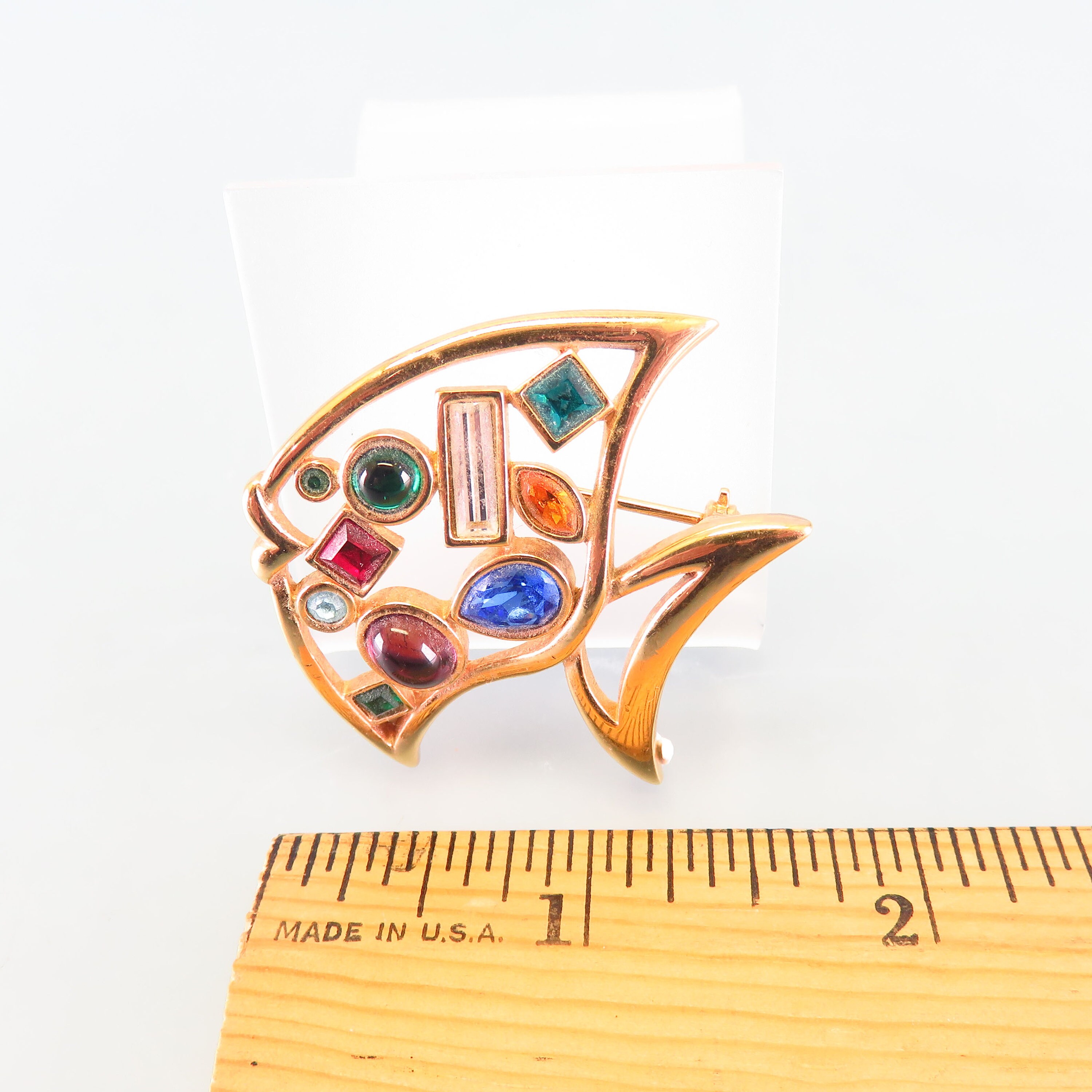 Vintage Rhinestone Tropical Fish Brooch or Pin - Etsy UK