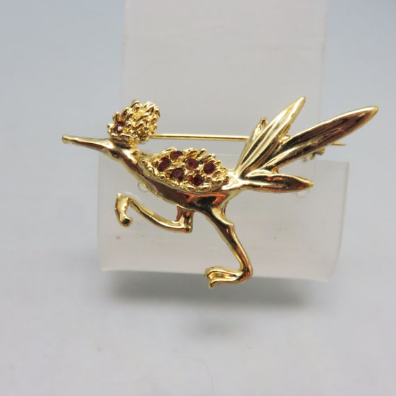 1960s Road Runner Brooch Vintage Rhinestone Road Runner Pin | Etsy