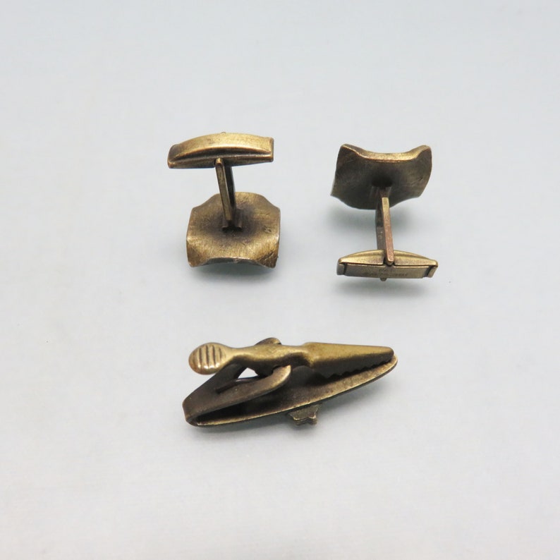 Vintage Bocephus Horse Head Antique Gold Cufflink and Tie Clasp Set - Etsy