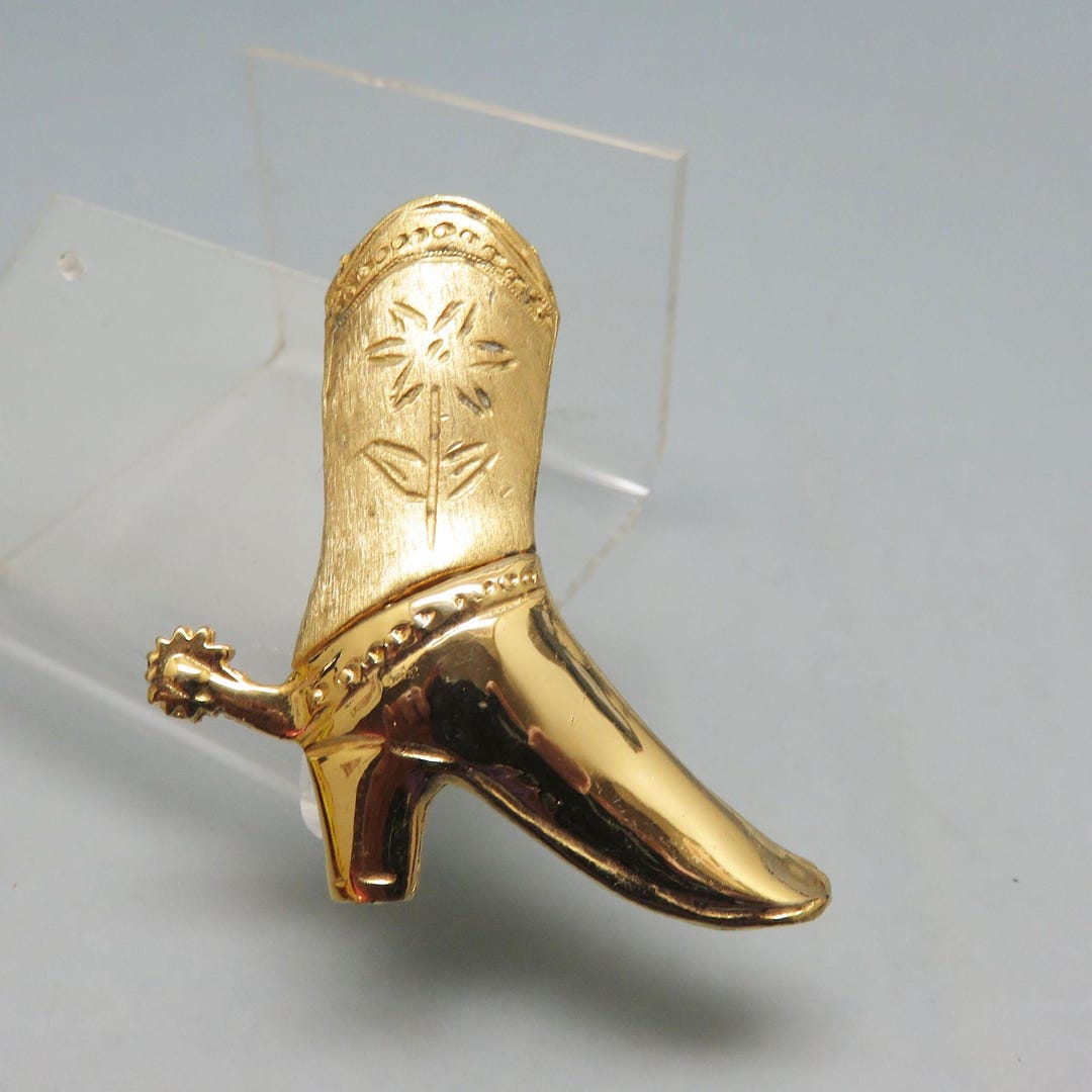 Ultra Craft Vintage Cowboy Boot Brooch, Nice Design - Etsy