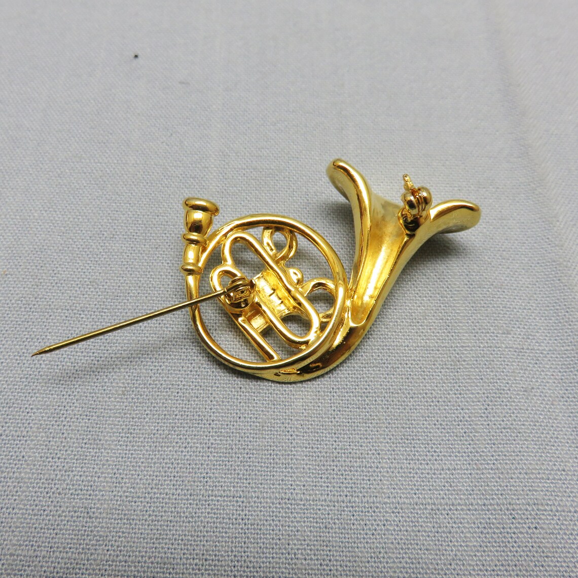 Adorable Vintage Rhinestone French Horn Brooch - Etsy