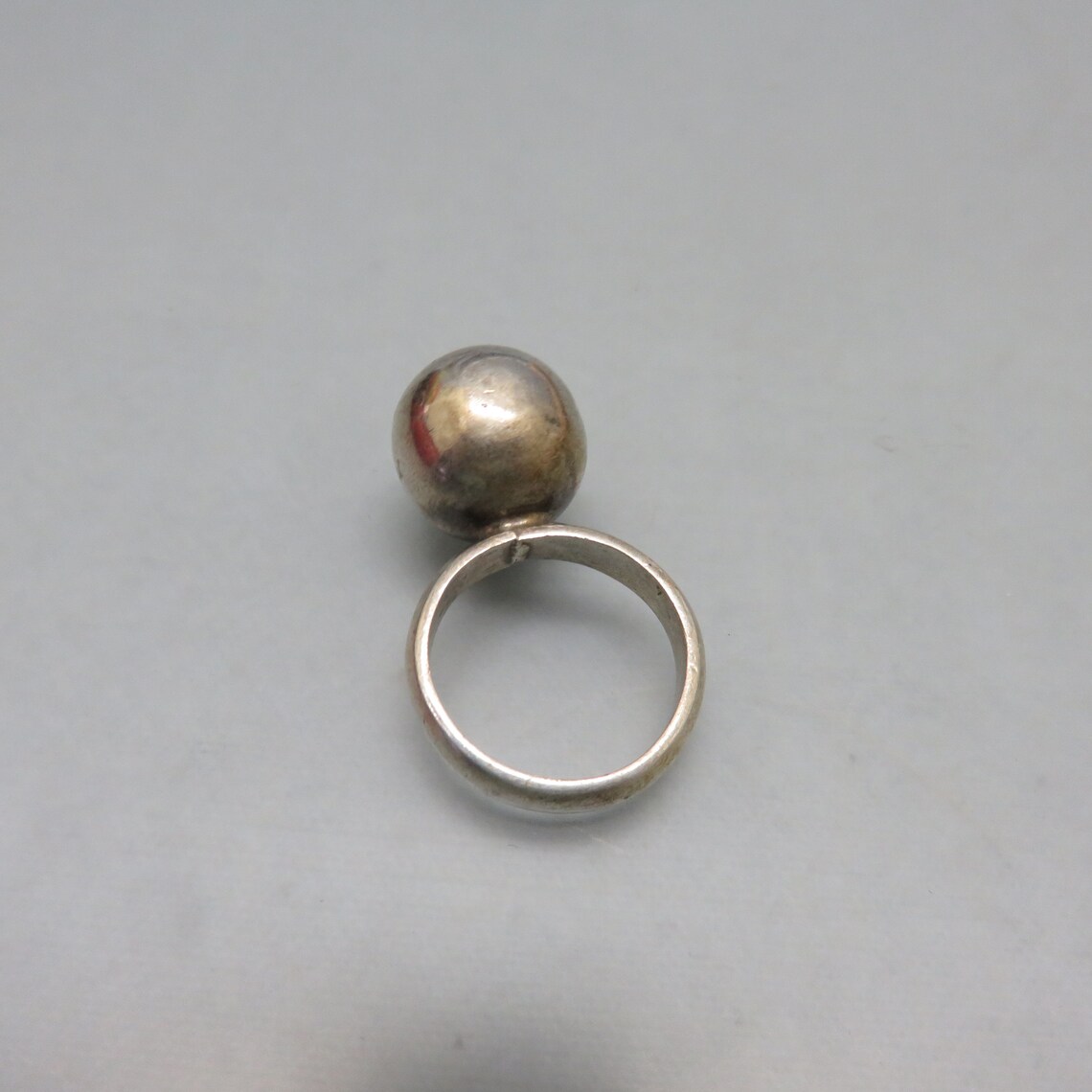 Fancy Danish Modern Sphere on Top Sterling Ring, Size 6.25 - Etsy