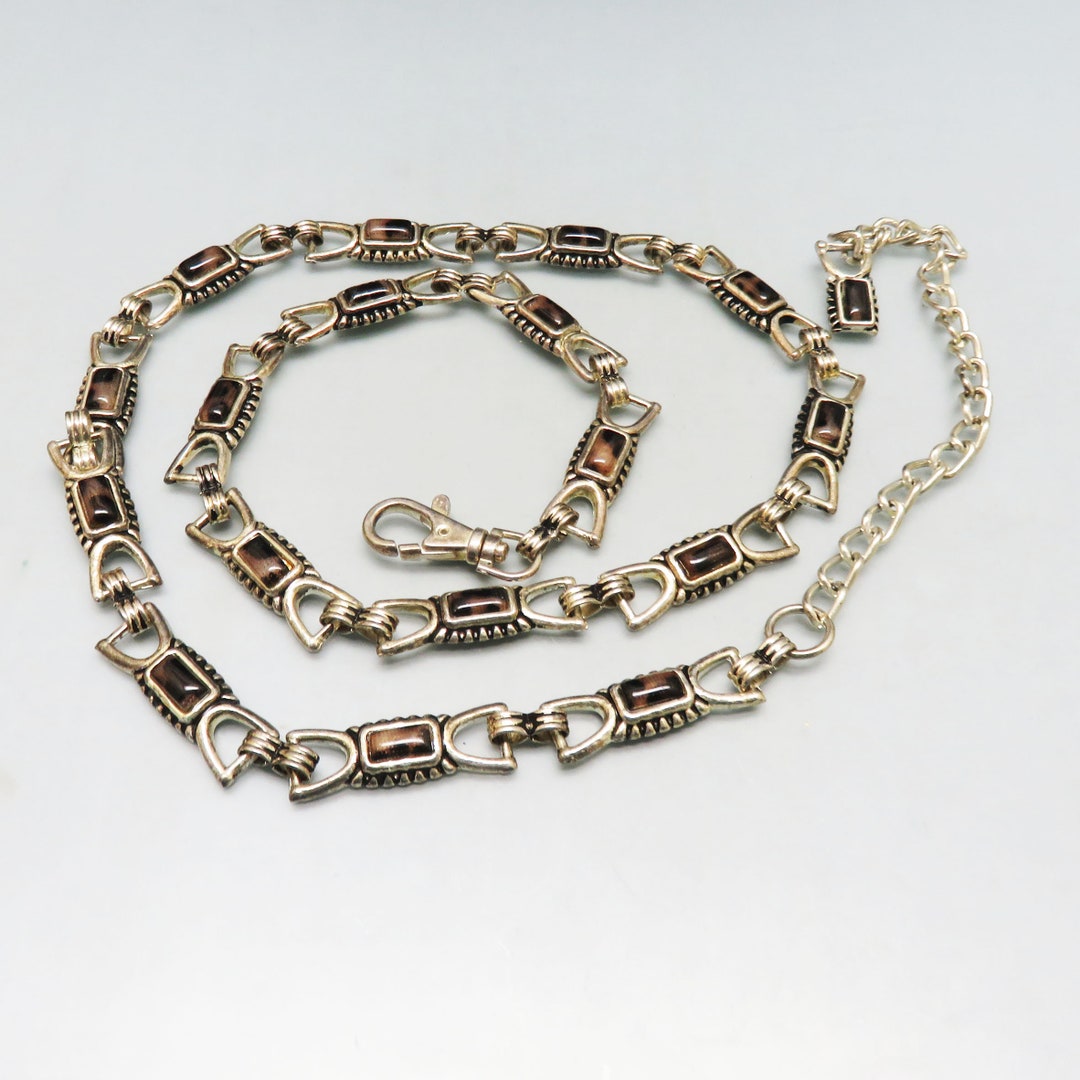 1960s Faux Tortoise Shell Chain Belt, 44 Inches Long - Etsy