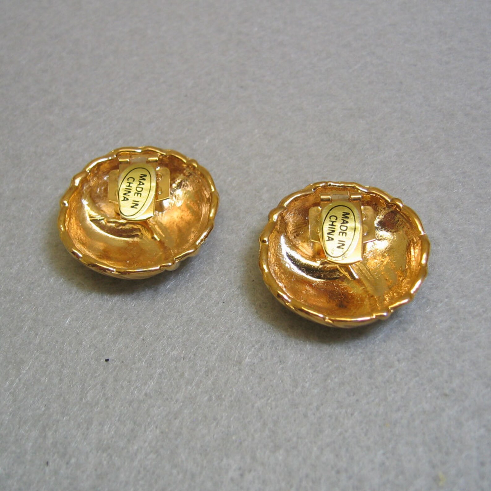 Golden Button Shoe Clips Vintage Mint - Etsy