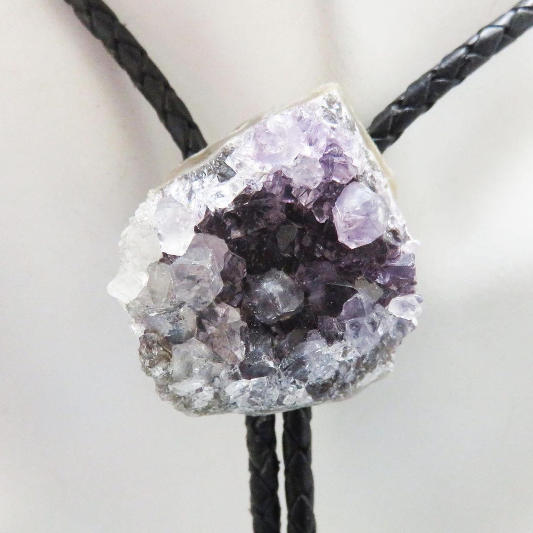 Amethyst Crystal Bolo Tie: Rockin' JK Designs, February Birthstone - Etsy