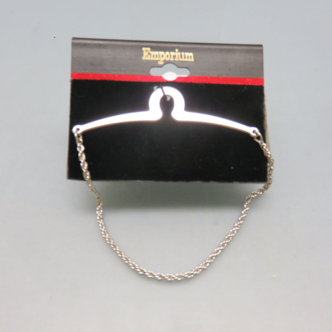 Vintage Hanger Tie Keeper: Silver Tie Chain, Mens Accessory - Etsy