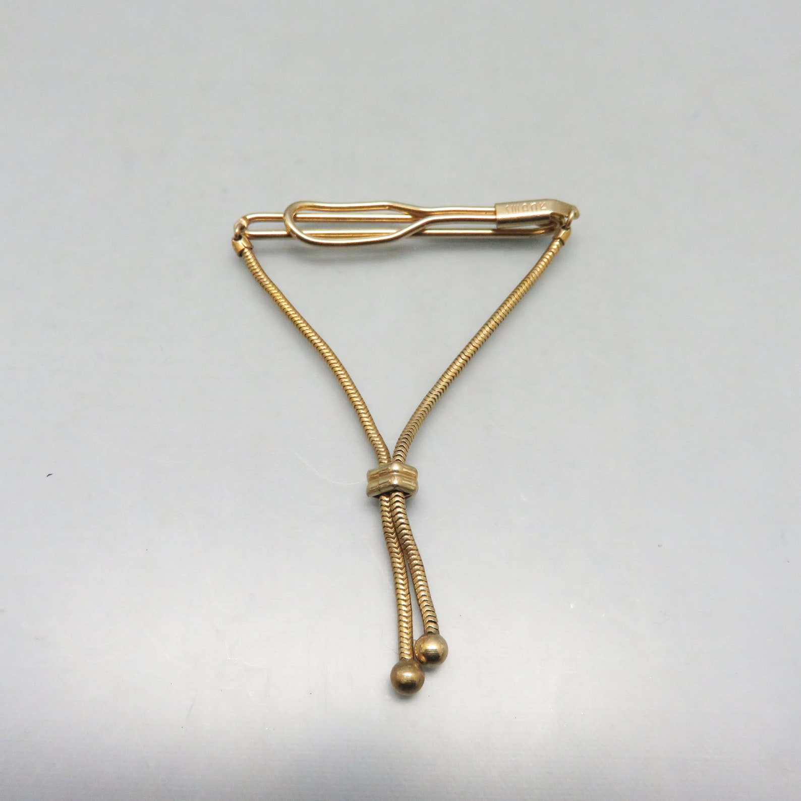 Vintage Swant Tie Clasp and Tie Keeper Sliding Red Accent - Etsy