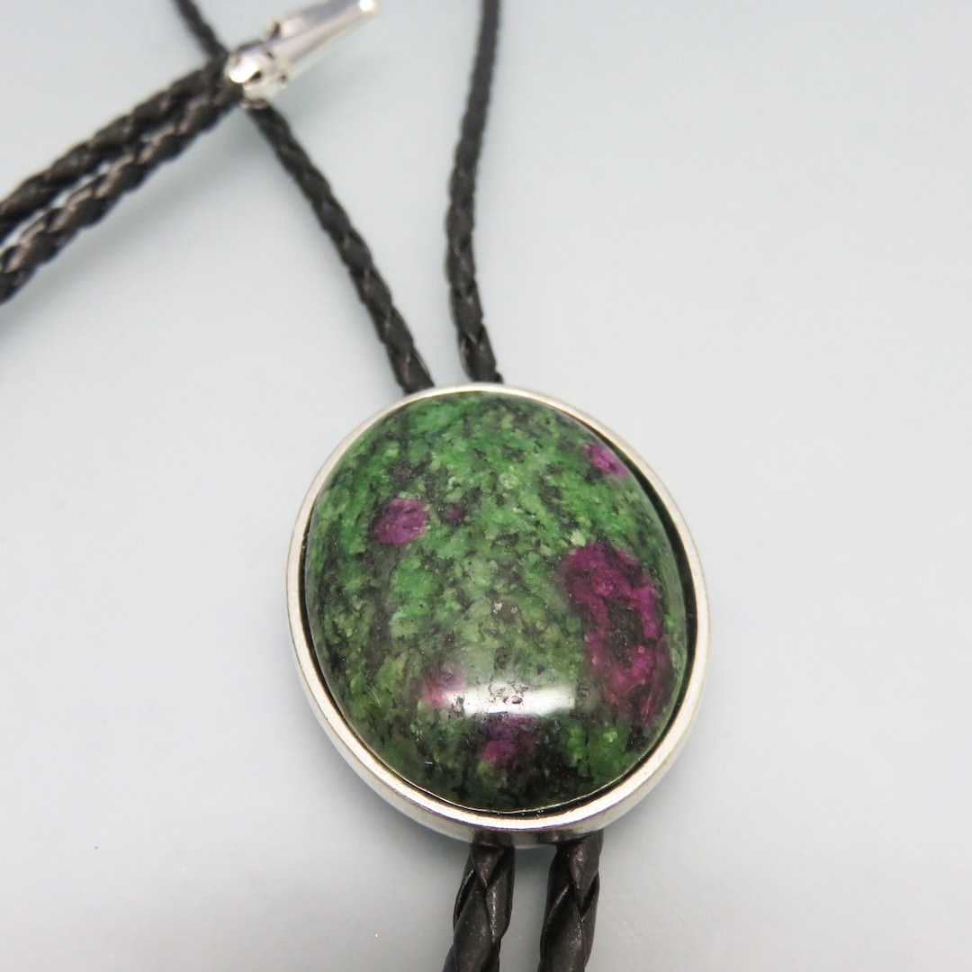 Ruby in Zoisite Bolo Tie, Handmade Bolo Tie, Made in Montana - Etsy