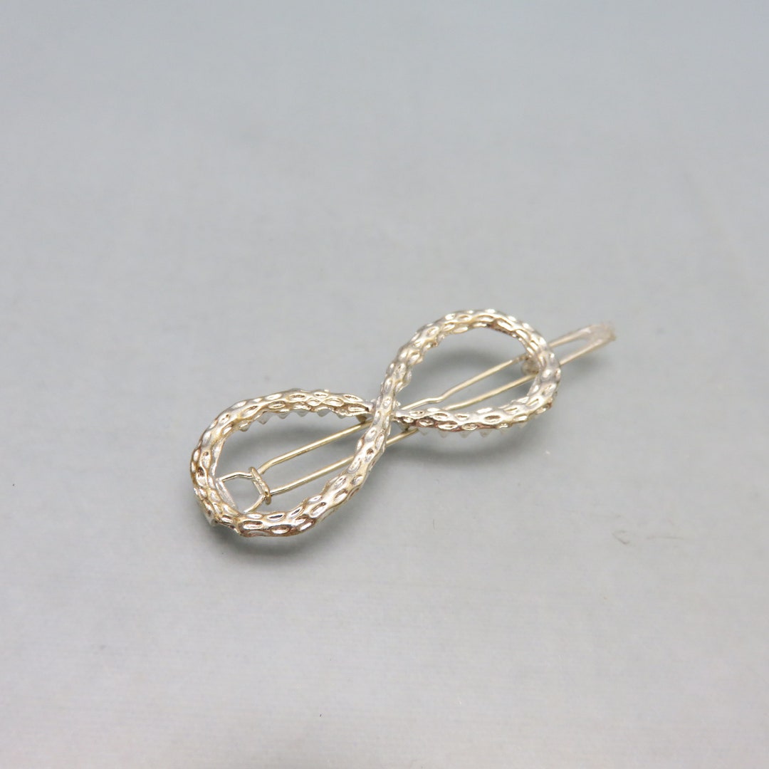 Silver Infinity Sign Vintage Hair Barrette - Etsy