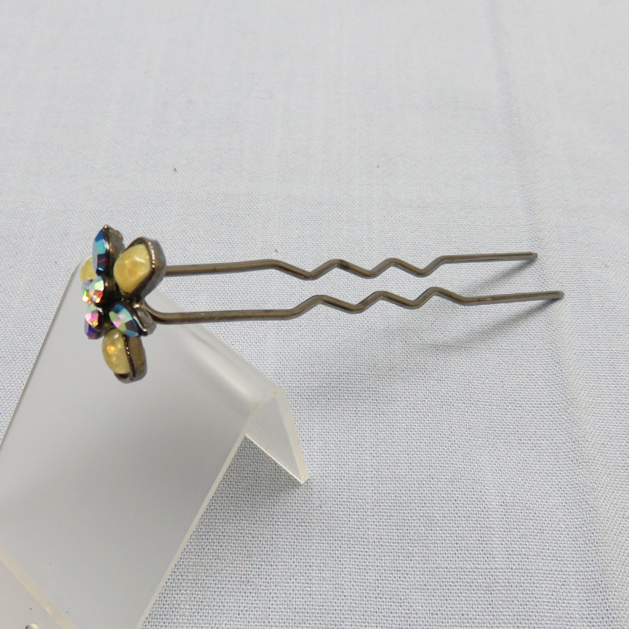 Victorian Look Rhinestone Bobby or Hair Pin, Vintage - Etsy