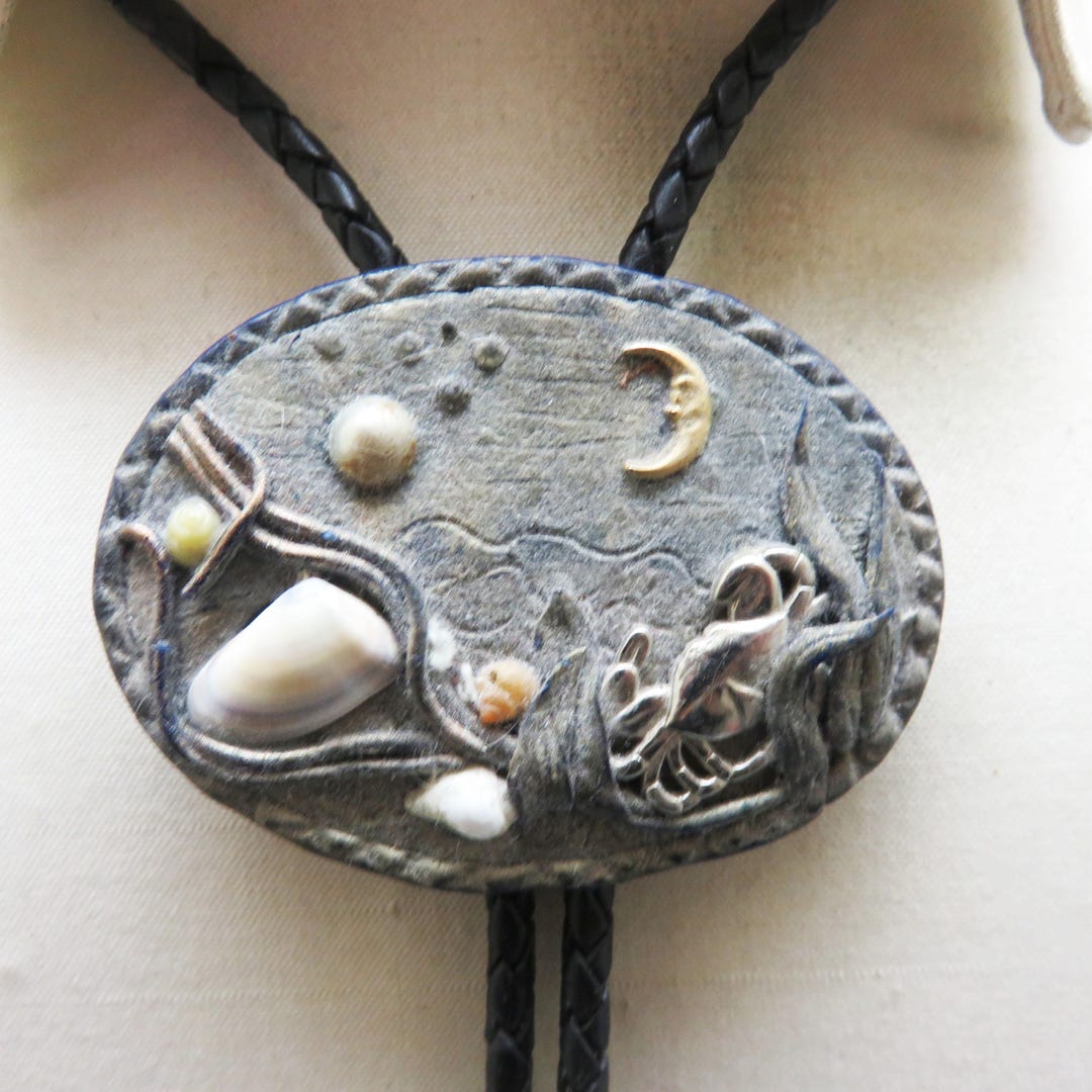 Very Cool Vintage Resin Underwater Scene Bolo Tie, Marine Life Bolo ...