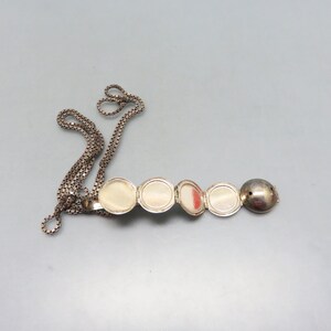 Mint Vintage Sterling Multi-picture Locket Necklace, Round Ball Locket ...