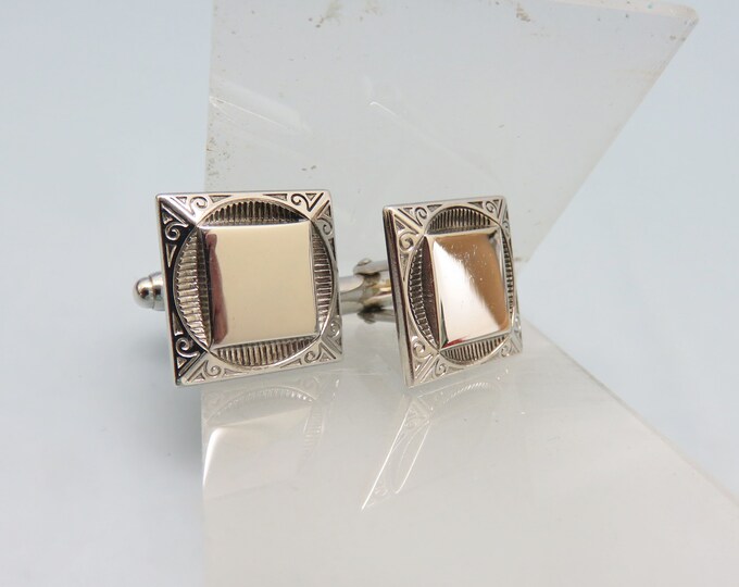 1960s Classic Anson Silver Cuff Links, Engraveable - Etsy