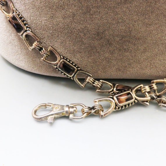 1960s Faux Tortoise Shell Chain Belt, 44 Inches Long - Gem