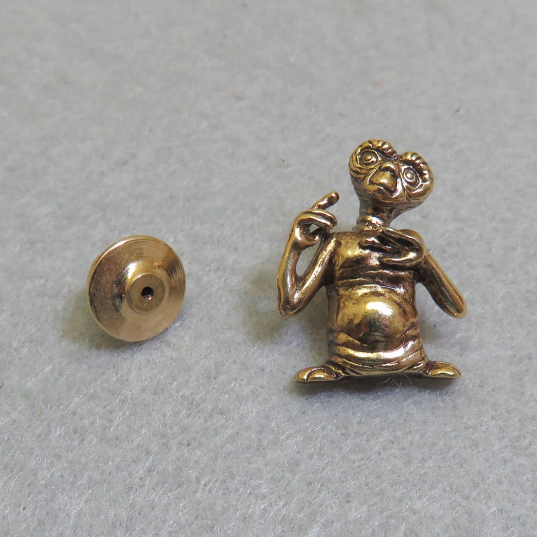 Vintage Tiny Golden E.T. the Extra Terrestrial, Tie Tack, Hat Pin ...