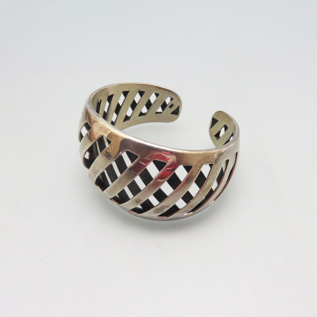 Sterling Open Band Cuff Bracelet, Vintage Cuff Bracelet, Small Wrist ...